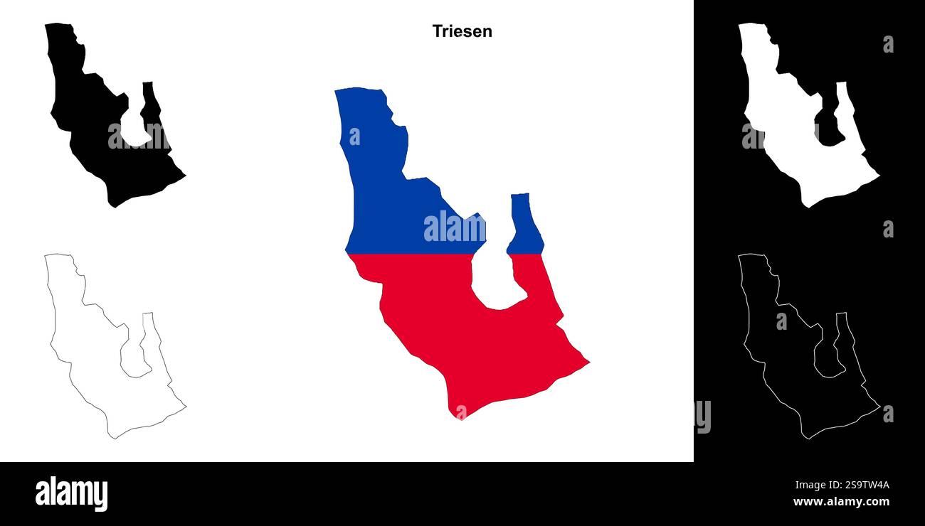 Triesen municipality outline map set Stock Vector Image & Art - Alamy