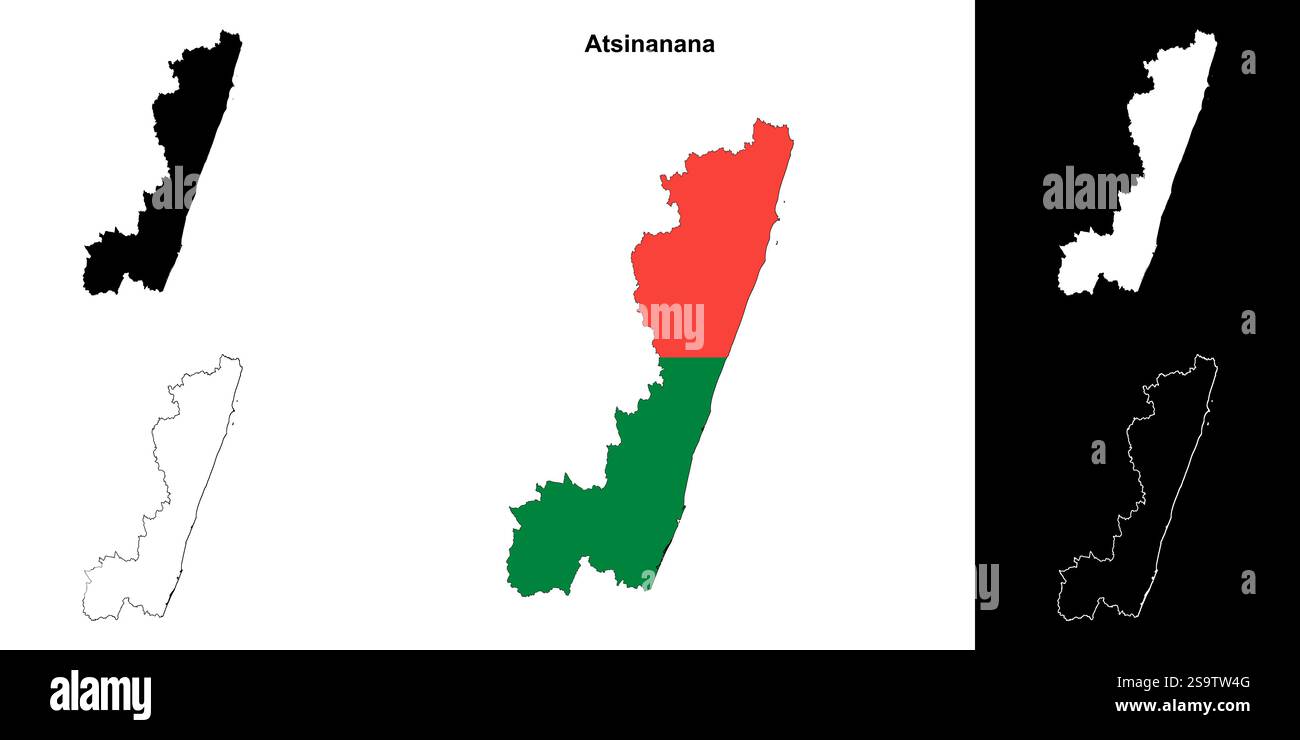 Atsinanana region outline map set Stock Vector Image & Art - Alamy