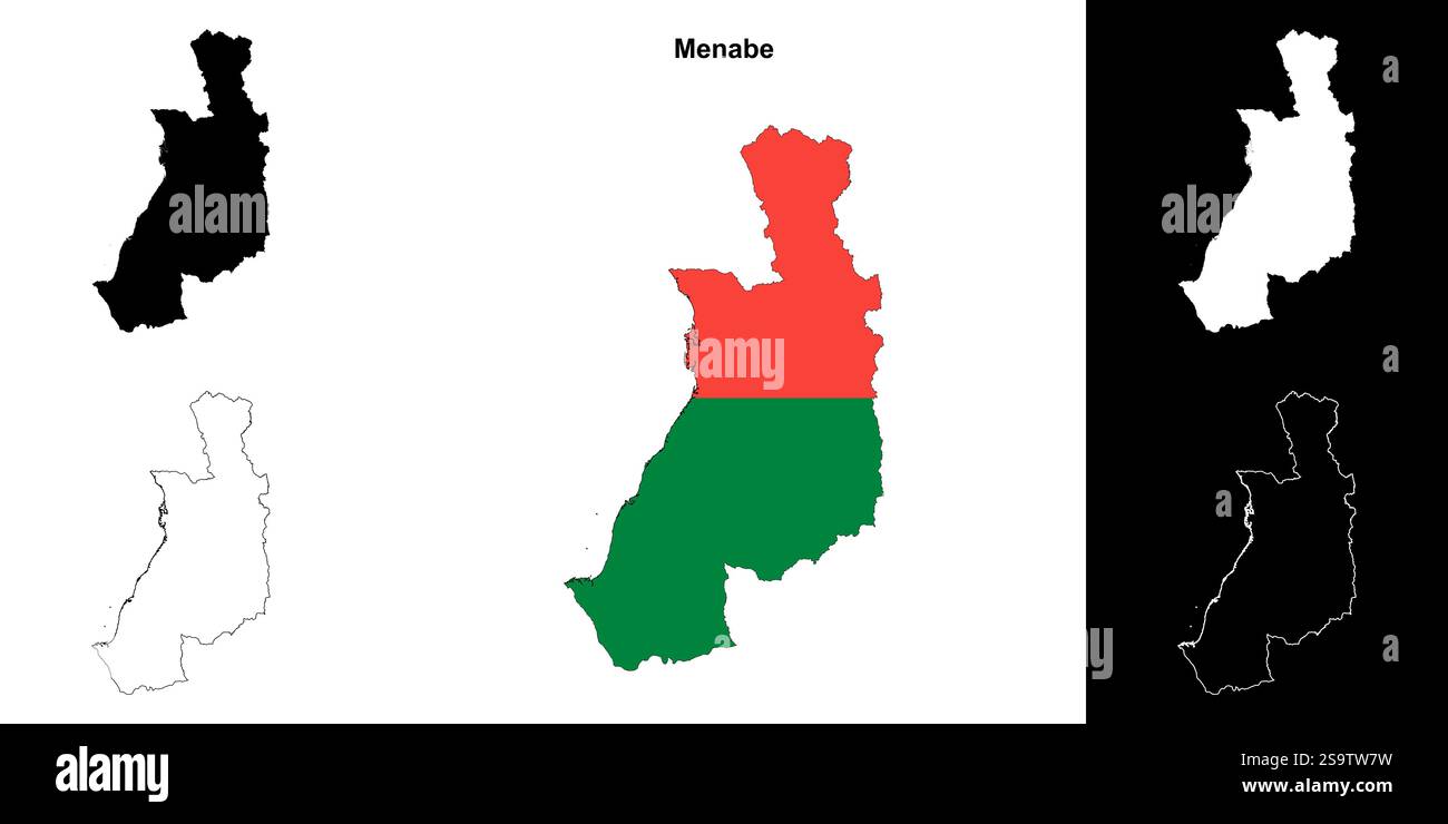 Menabe region outline map set Stock Vector Image & Art - Alamy