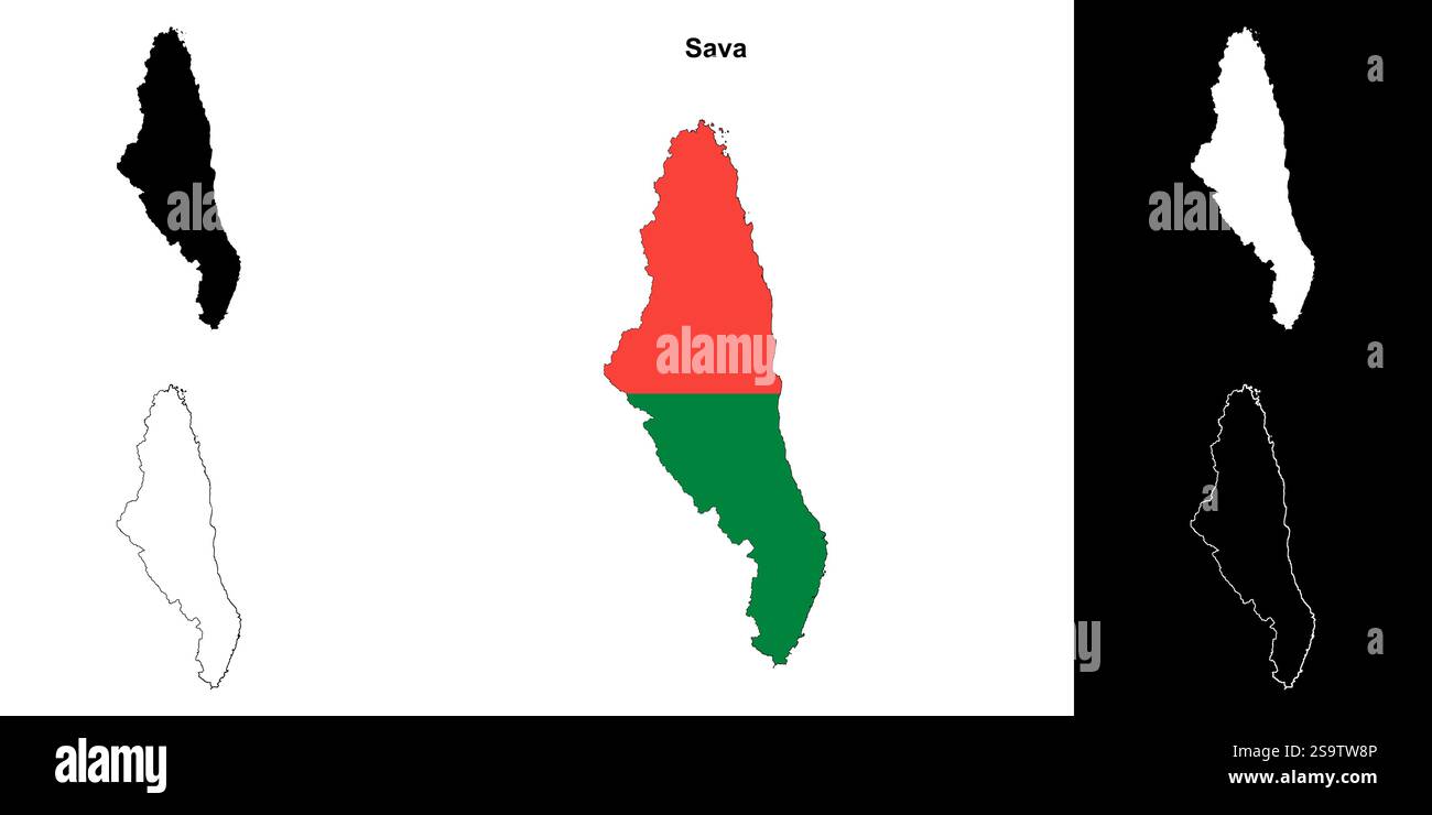 Vector map of sava hi-res stock photography and images - Alamy