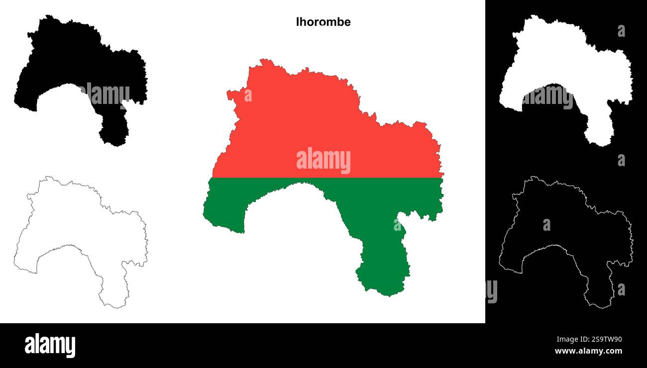 Ihorombe region outline map set Stock Vector Image & Art - Alamy