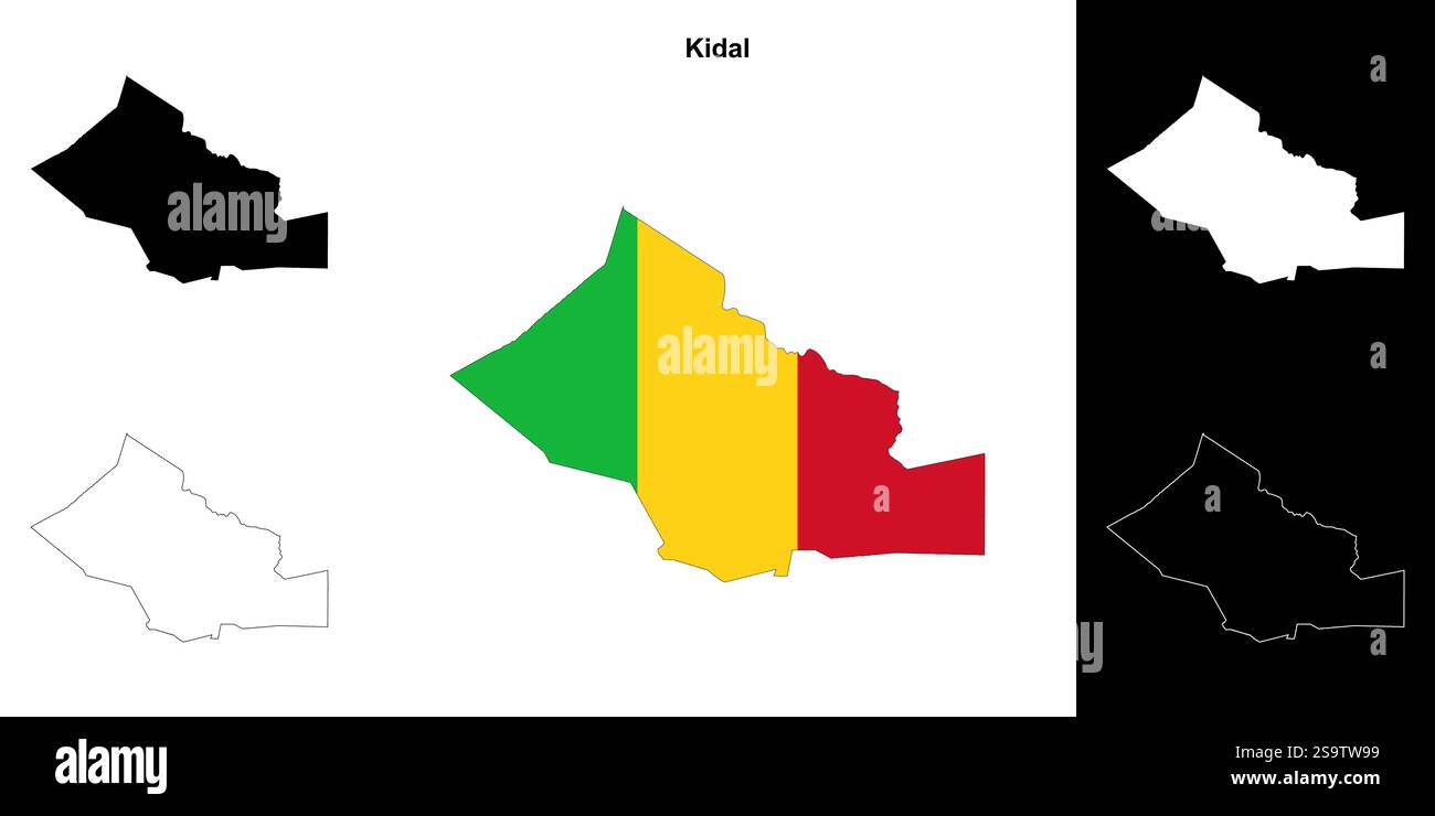 Kidal region outline map set Stock Vector Image & Art - Alamy