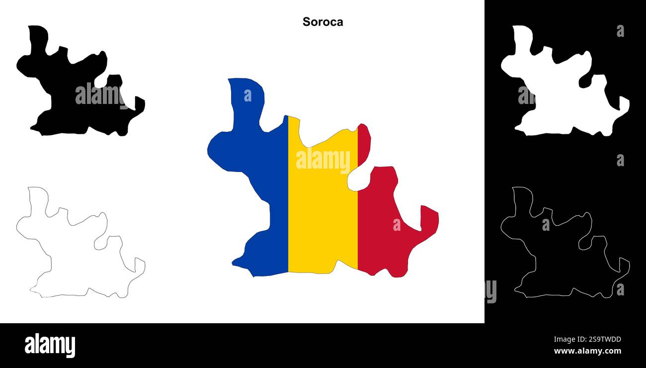 Soroca blank outline map set Stock Vector Image & Art - Alamy