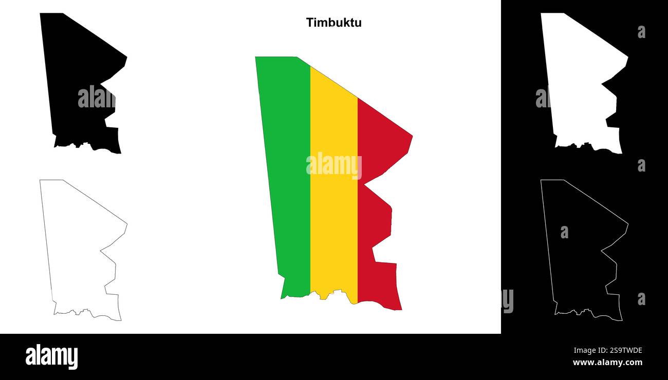 Timbuktu region outline map set Stock Vector Image & Art - Alamy