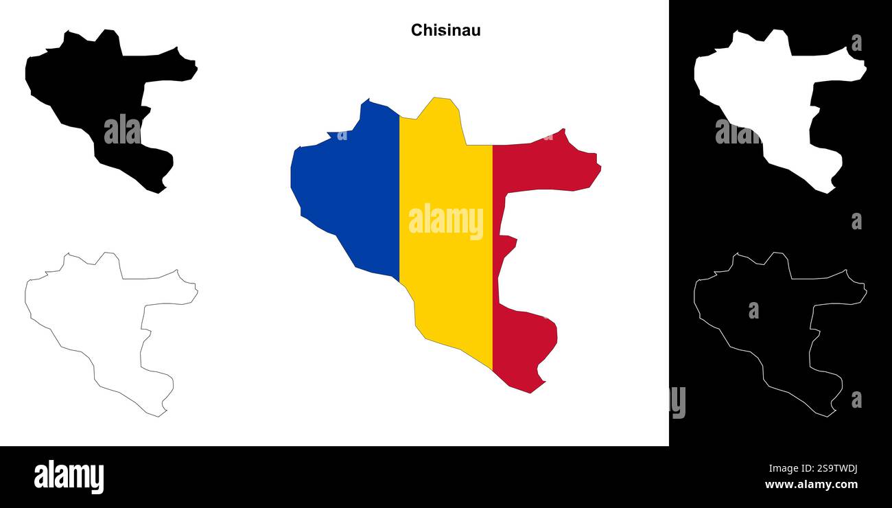 Chisinau blank outline map set Stock Vector Image & Art - Alamy