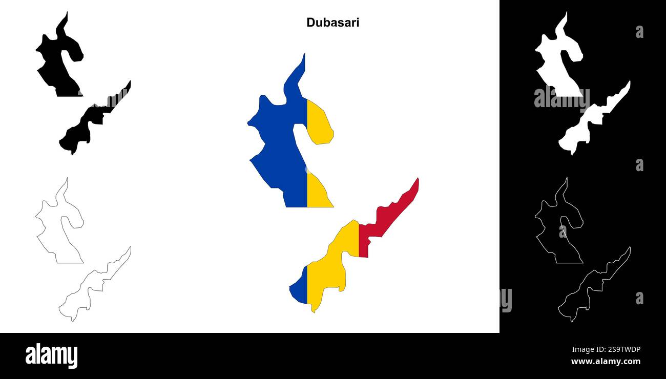 Dubasari blank outline map set Stock Vector Image & Art - Alamy