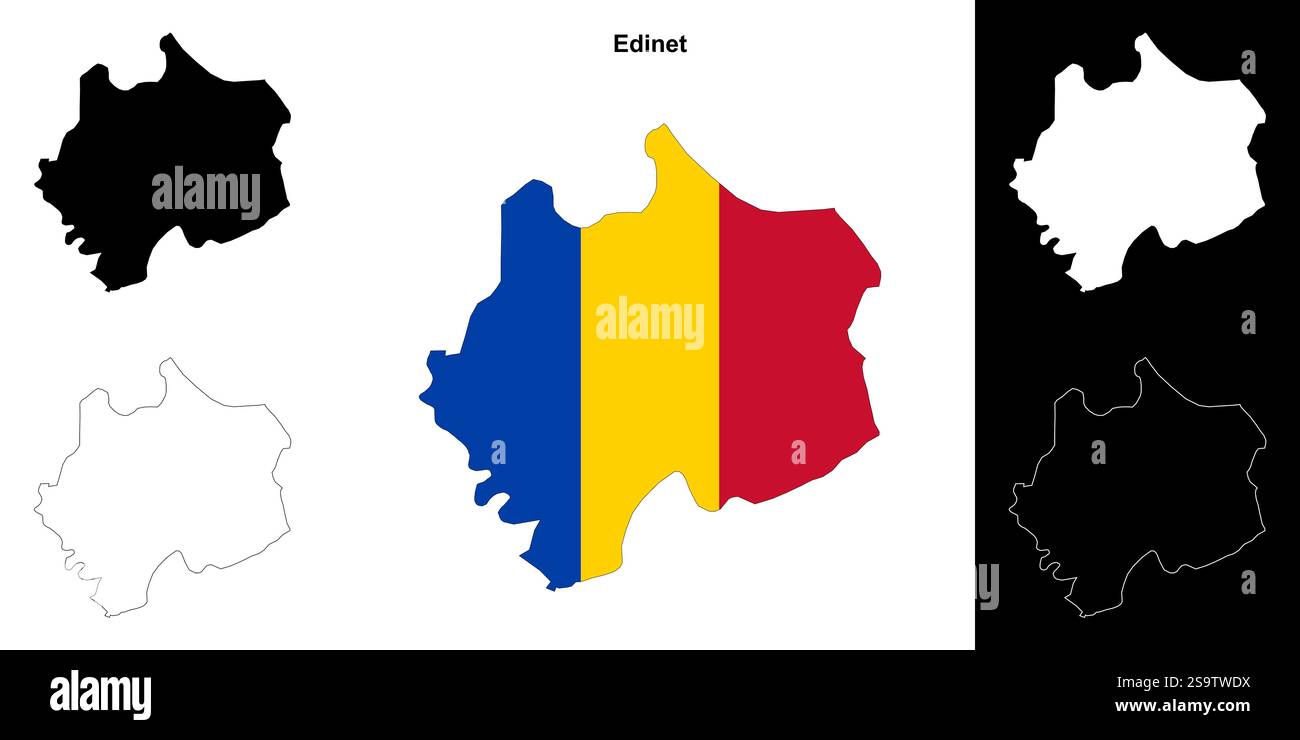 Edinet silhouette map hi-res stock photography and images - Alamy