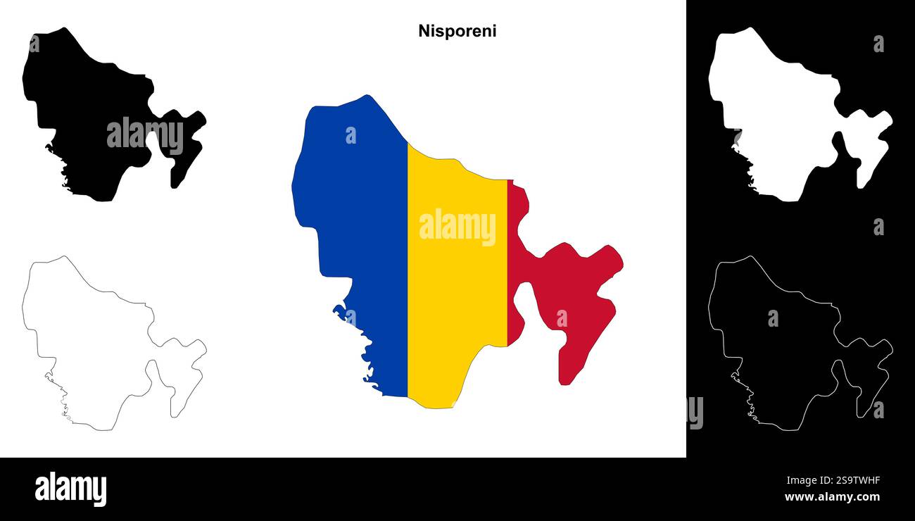 Outline map of nisporeni hi-res stock photography and images - Alamy