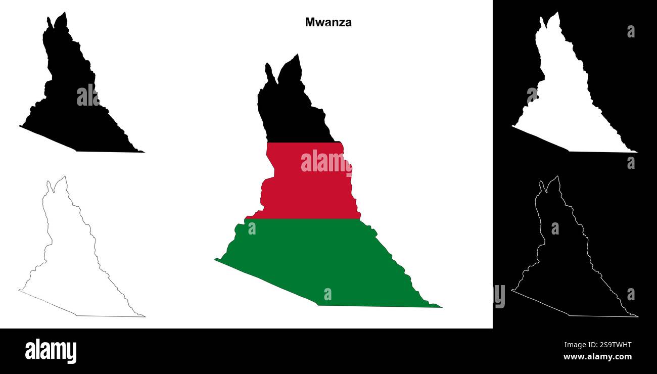 Mwanza district outline map set Stock Vector Image & Art - Alamy
