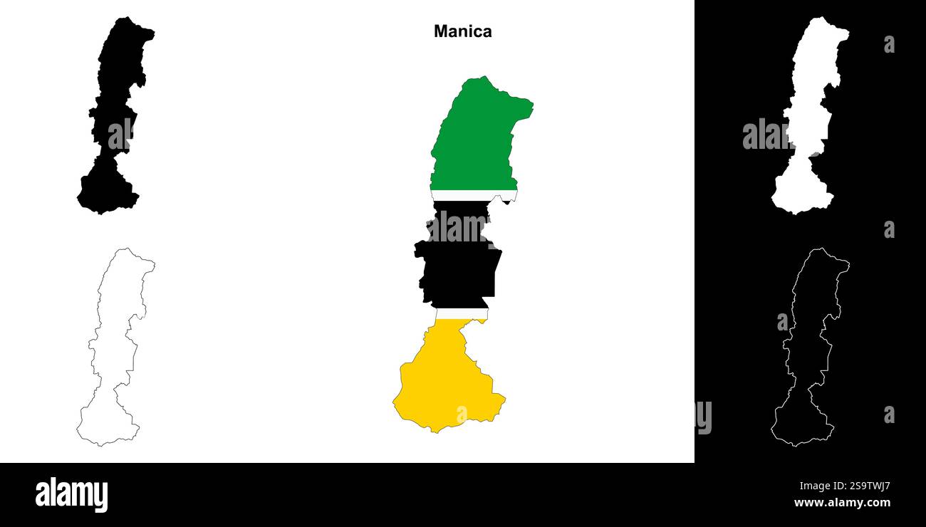 Manica province outline map set Stock Vector Image & Art - Alamy