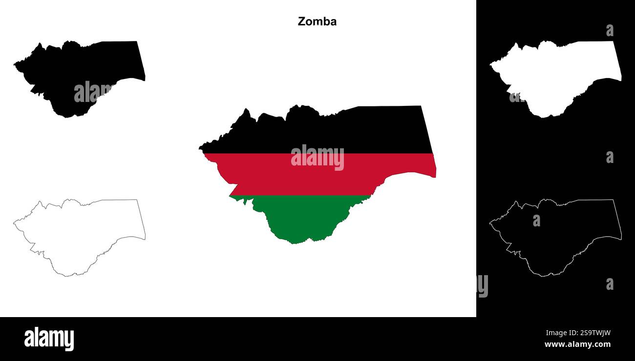 Zomba district outline map set Stock Vector Image & Art - Alamy