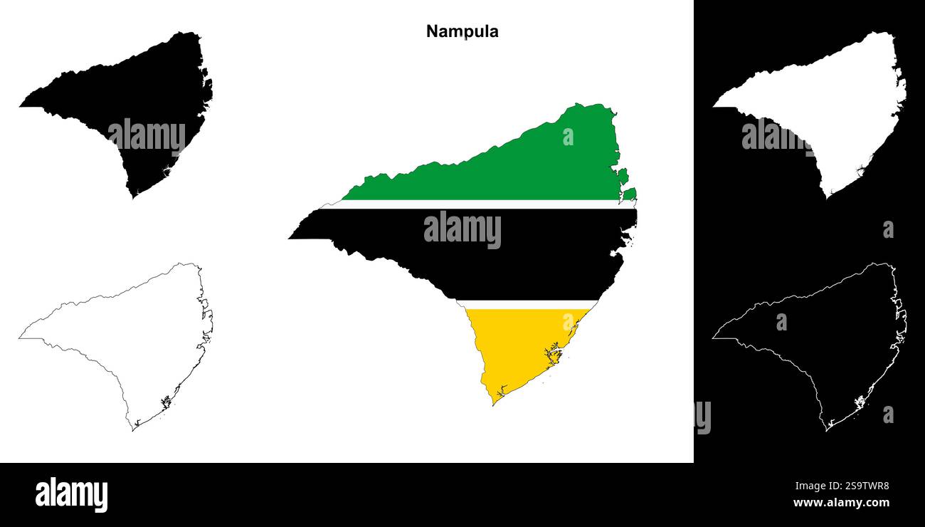 Nampula province outline map set Stock Vector Image & Art - Alamy
