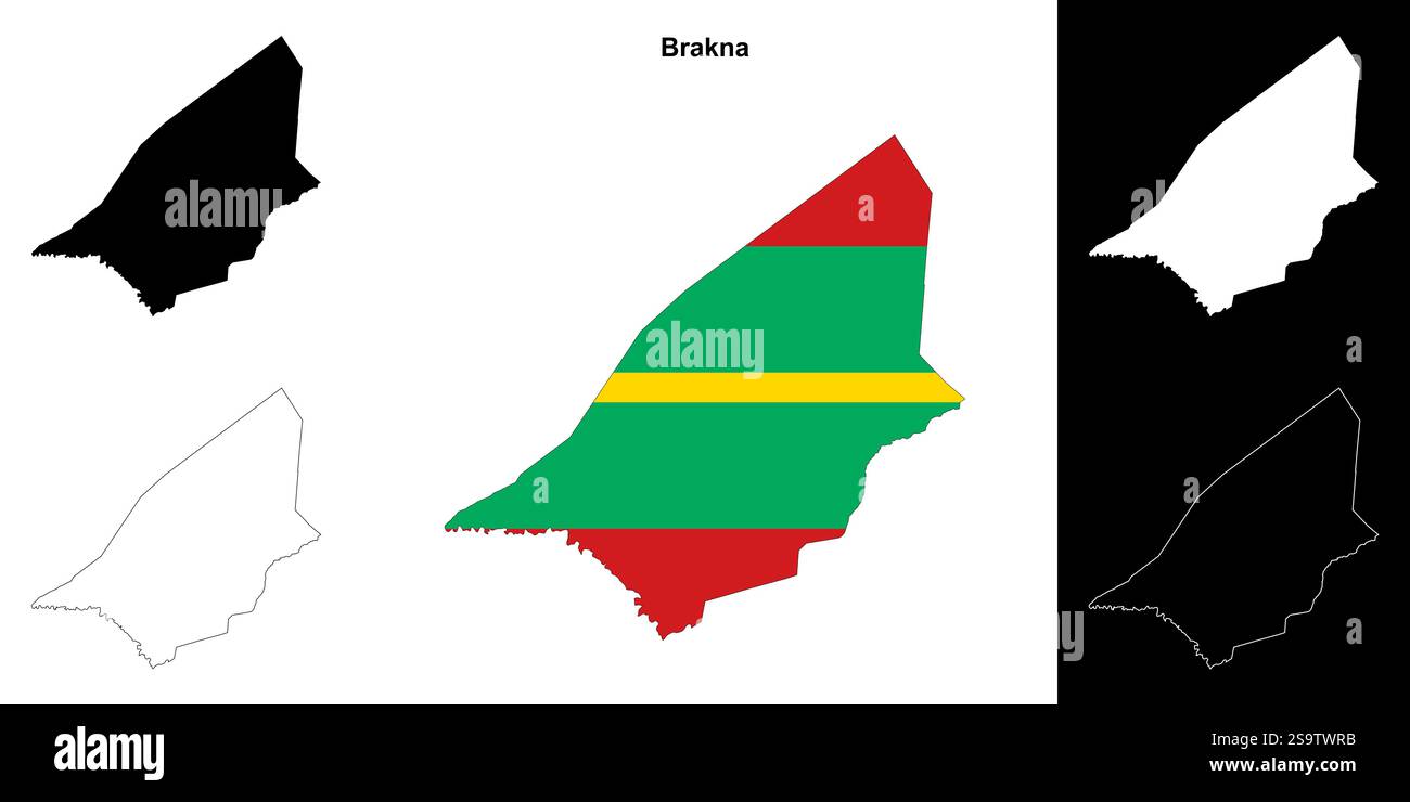 Brakna region outline map set Stock Vector Image & Art - Alamy