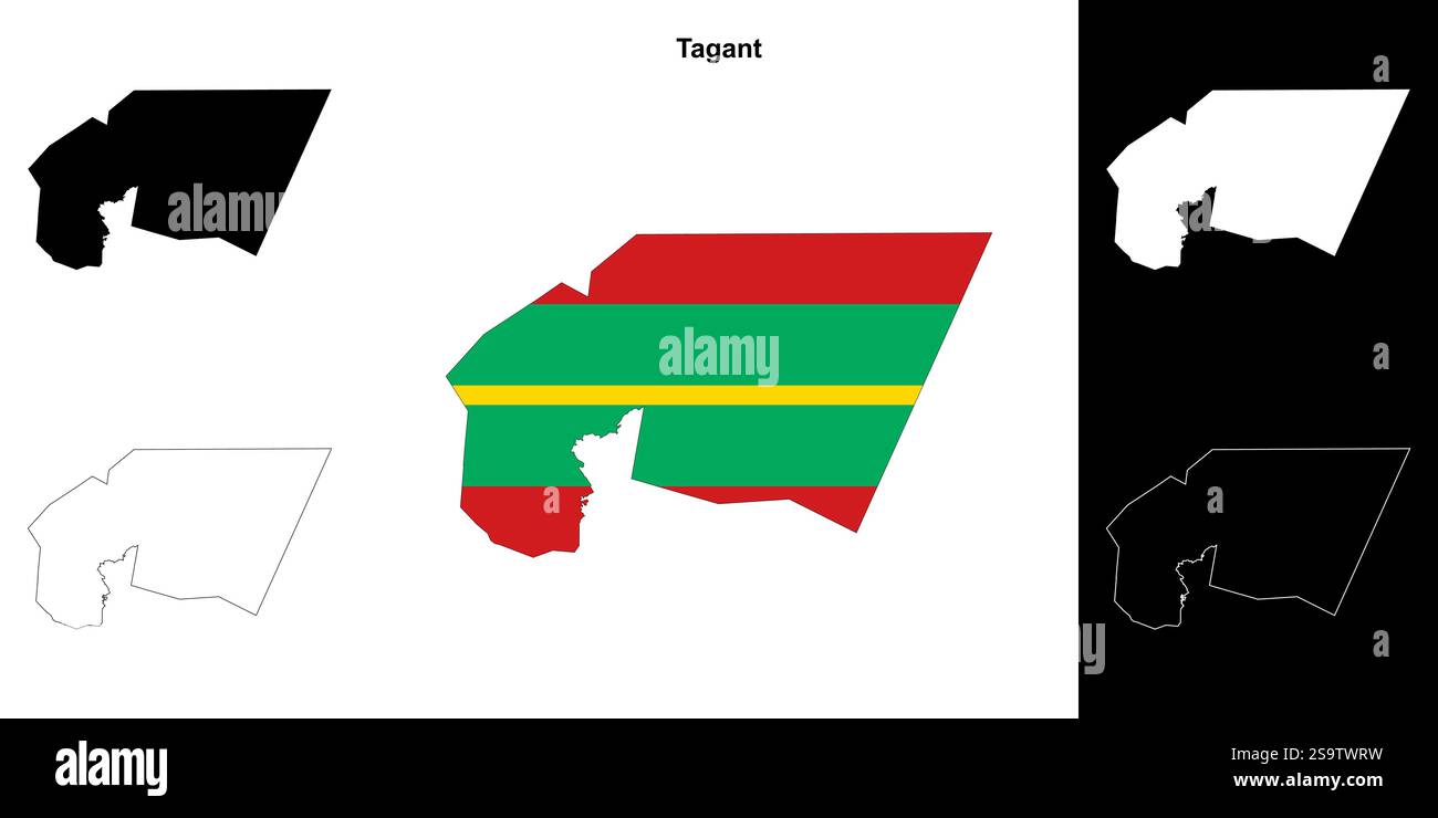 Tagant region outline map set Stock Vector Image & Art - Alamy