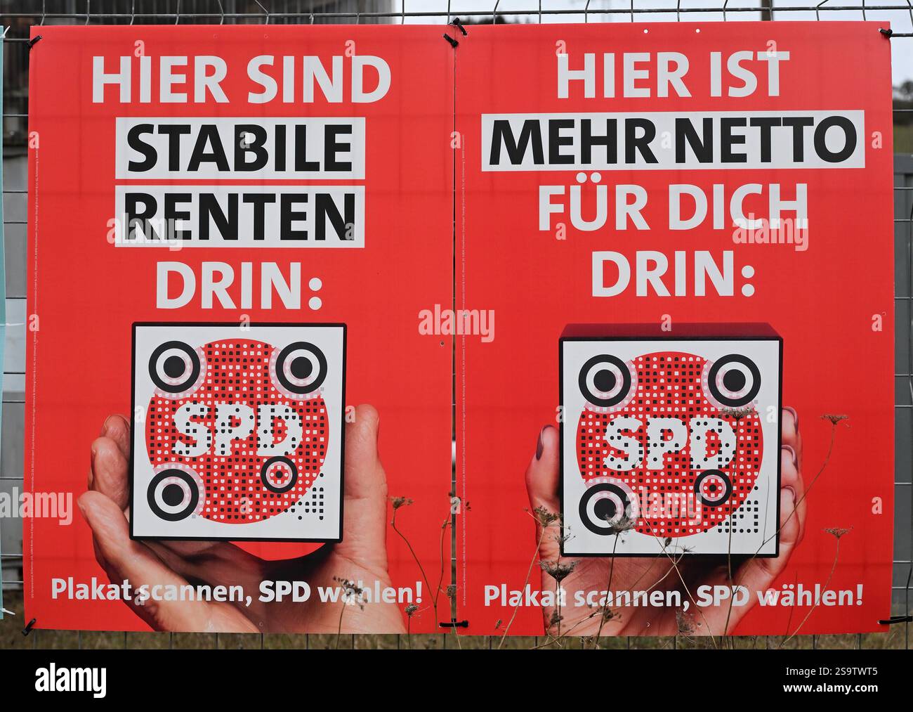 24.01.2025, xjrdrx, Politik Bundestagswahl 2025, Wahlplakate in Bayern ...