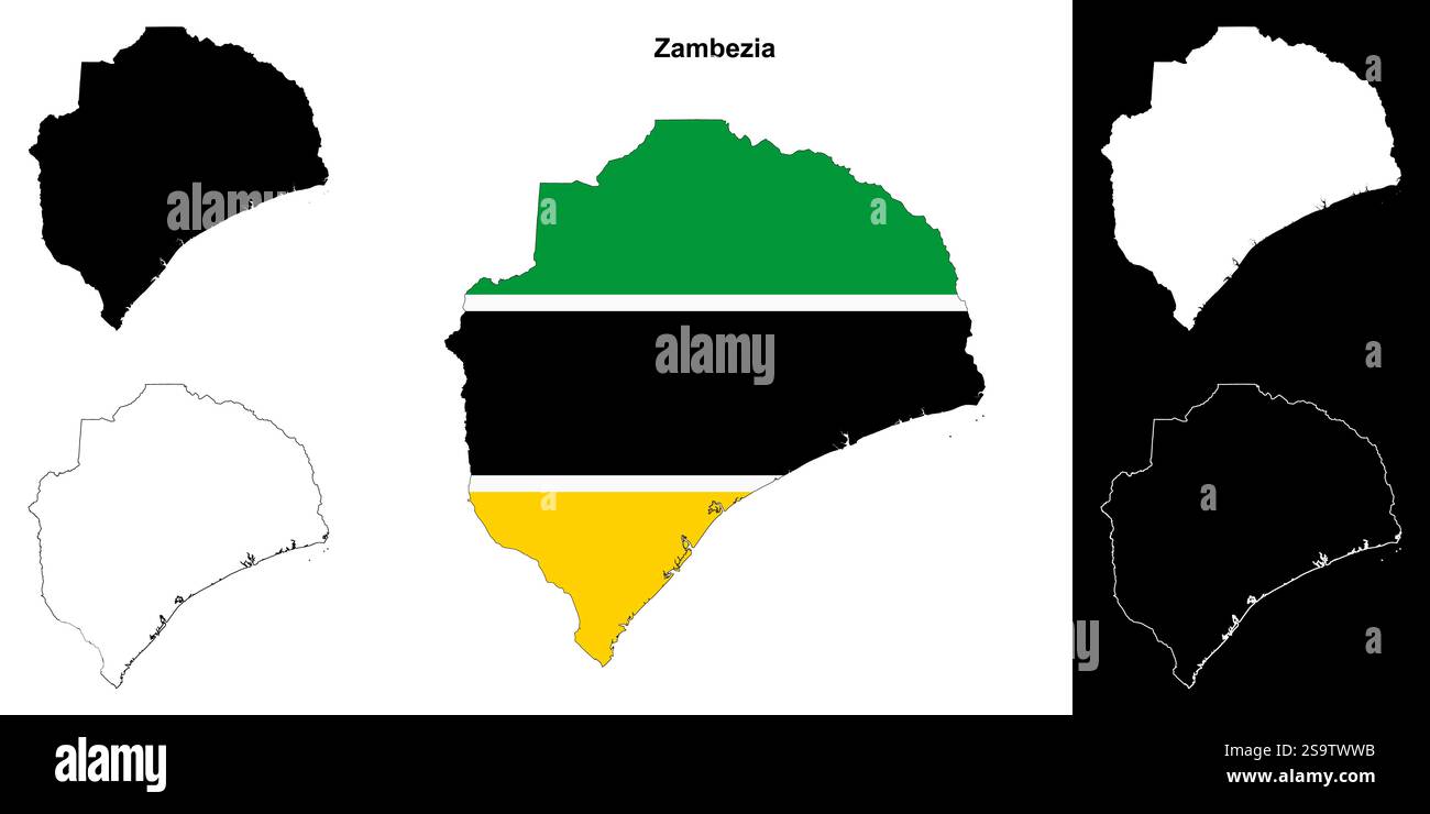 Zambezia province outline map set Stock Vector Image & Art - Alamy