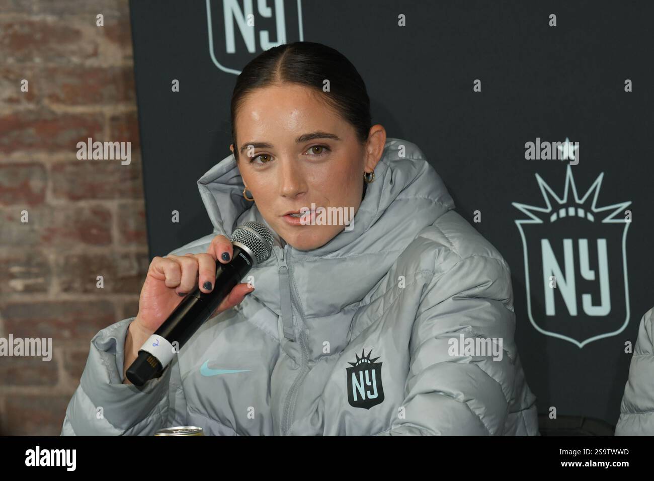 Brooklyn, USA. 27th Jan, 2025. Ella Stevens attends Gotham FC Media Day ...