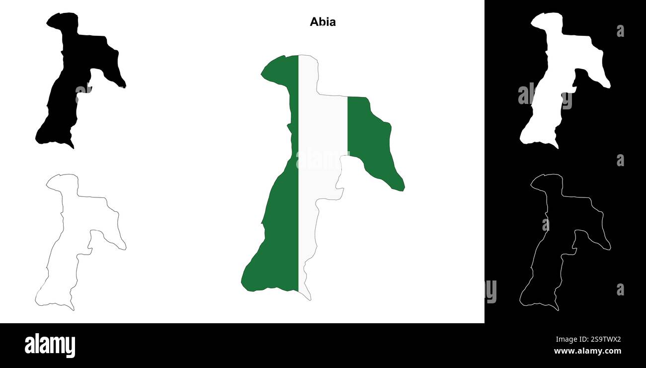 Abia state outline map set Stock Vector Image & Art - Alamy