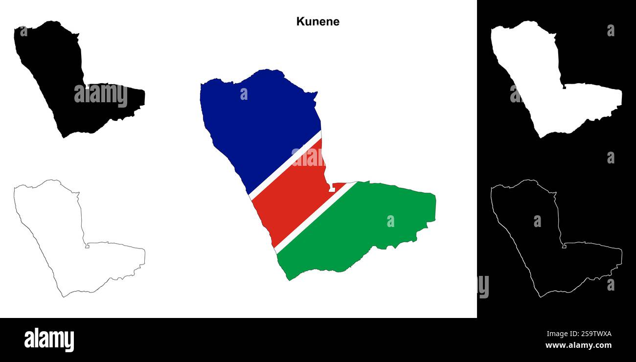 Kunene region outline map set Stock Vector Image & Art - Alamy