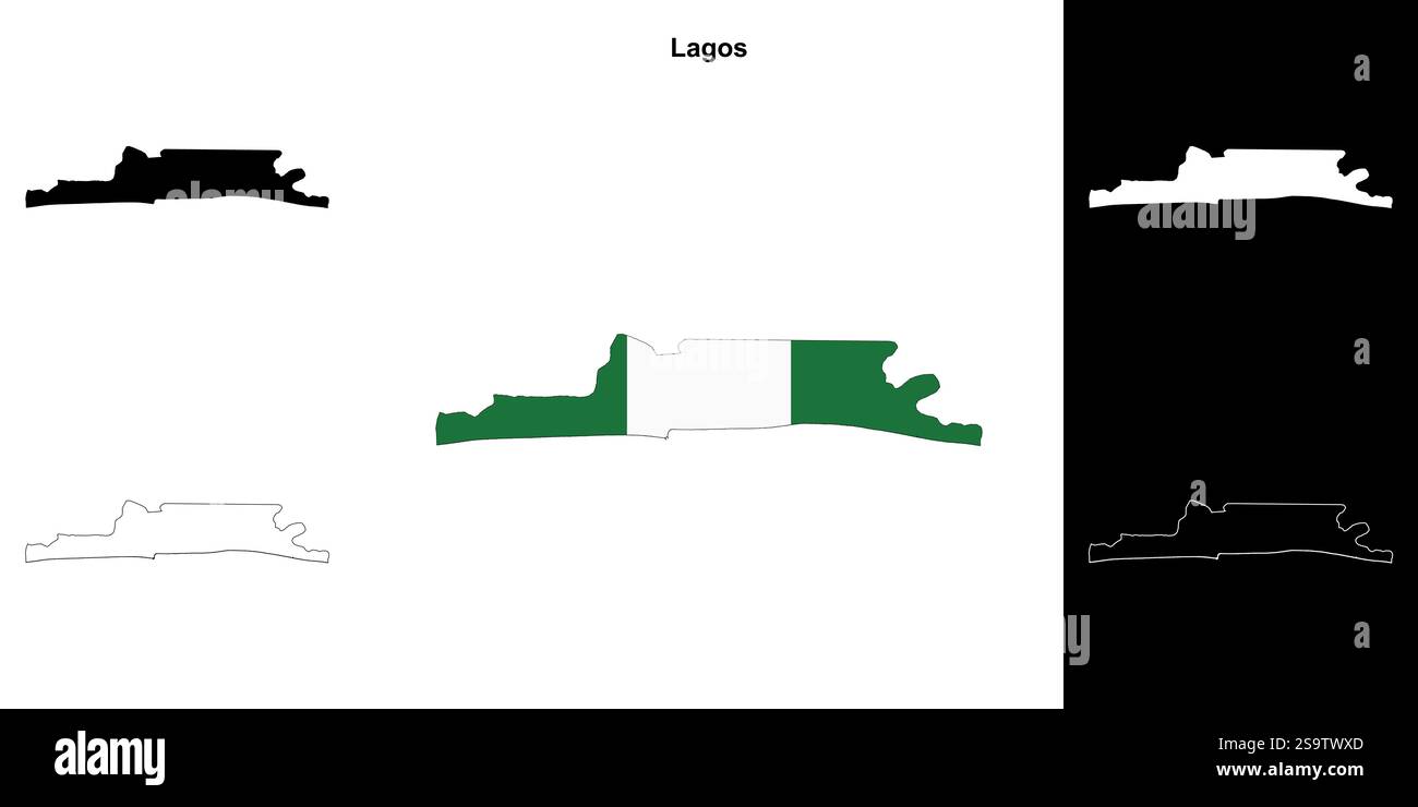 Map of lagos nigeria hi-res stock photography and images - Alamy