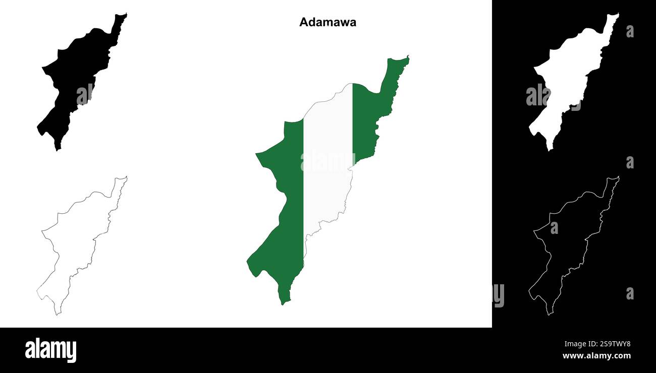 Adamawa state outline map set Stock Vector Image & Art - Alamy