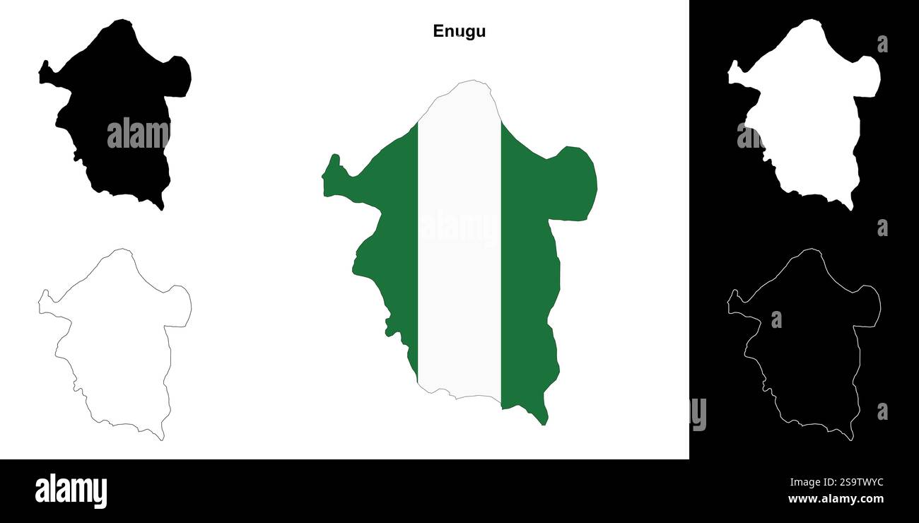 Enugu state outline map set Stock Vector Image & Art - Alamy