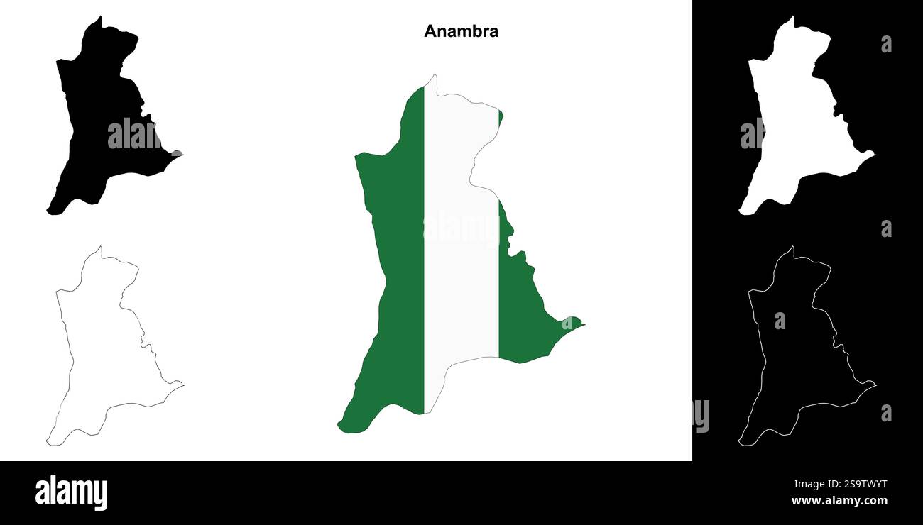Anambra state outline map set Stock Vector Image & Art - Alamy