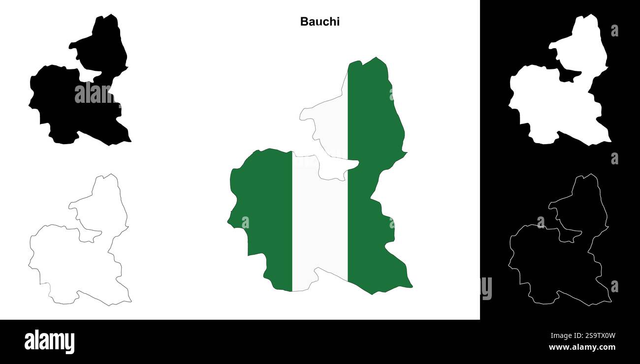 Bauchi state outline map set Stock Vector Image & Art - Alamy