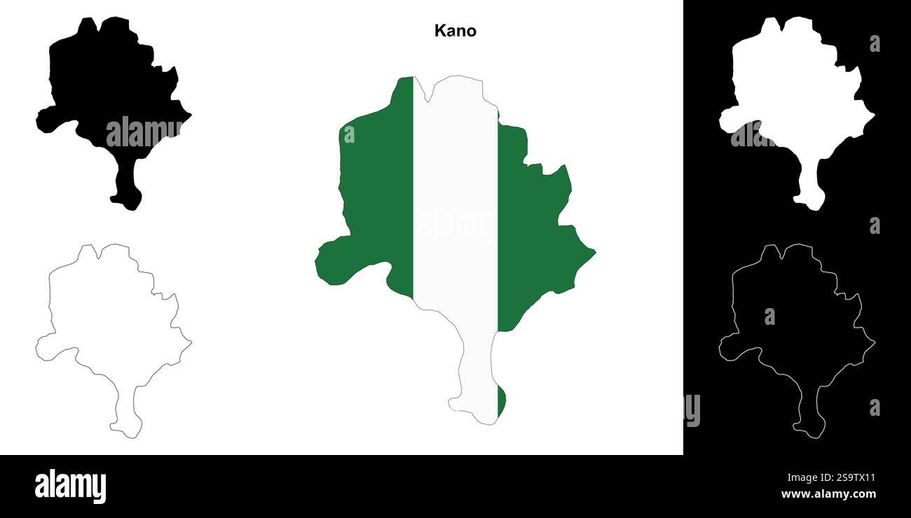 Kano state outline map set Stock Vector Image & Art - Alamy