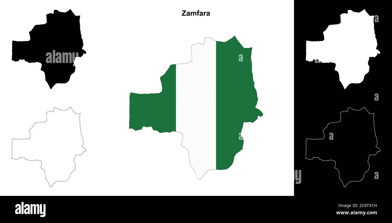 Zamfara state outline map set Stock Vector Image & Art - Alamy