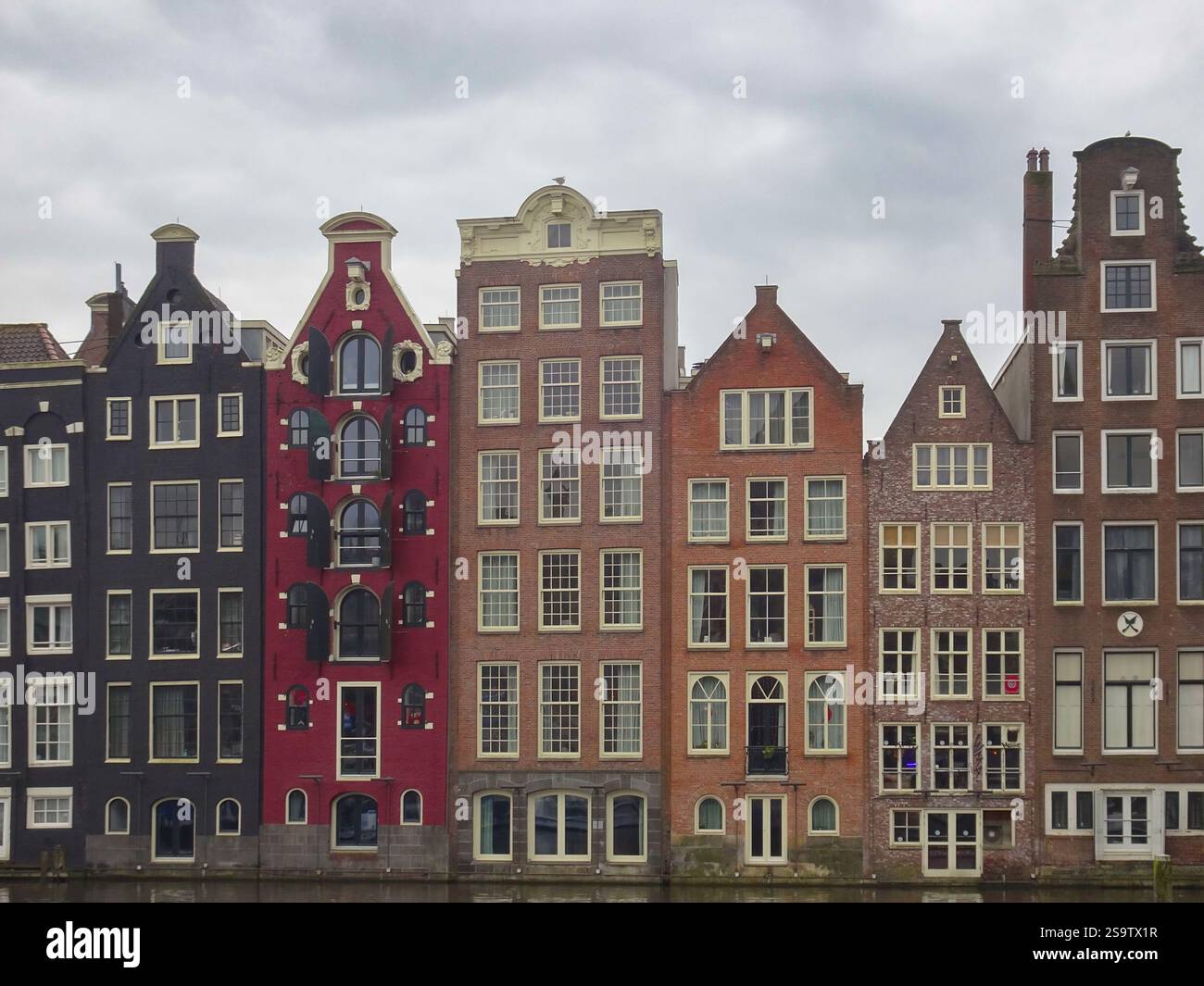 Traditional dutch medieval houses in Amsterdam capital of Netherlands ...