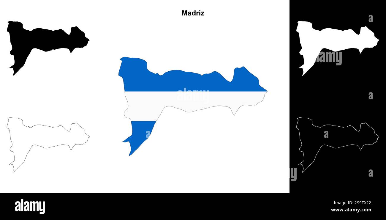 Madriz department outline map set Stock Vector Image & Art - Alamy
