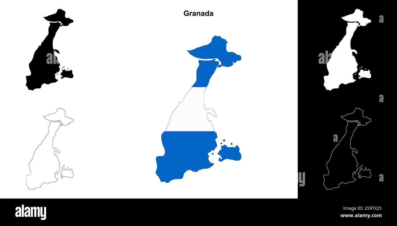 Granada vector map hi-res stock photography and images - Alamy