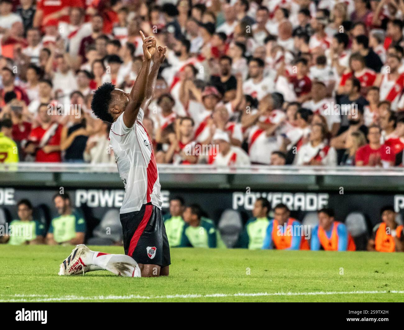 Miguel Angel Borja in action and celebrating at River Plate's MAs ...