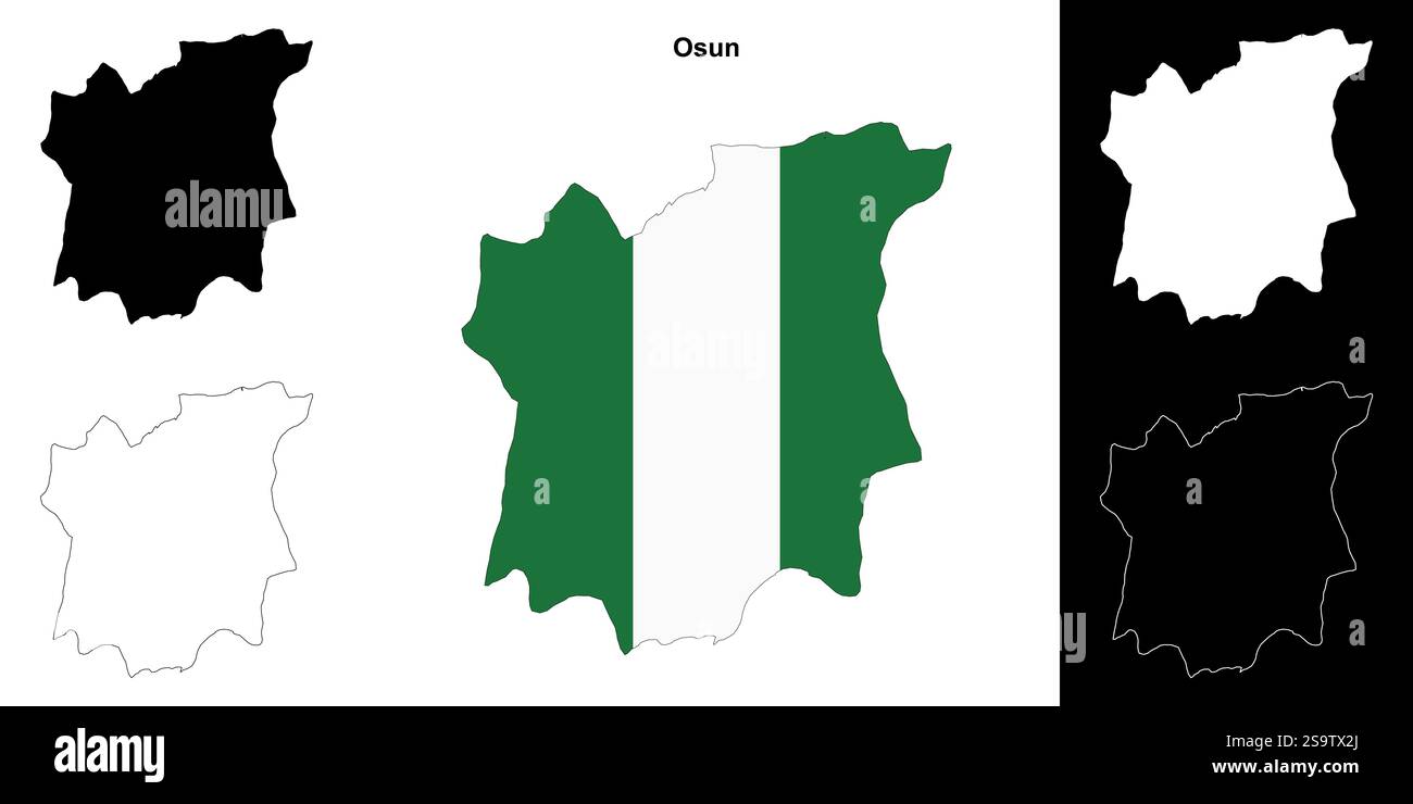 Osun state outline map set Stock Vector Image & Art - Alamy