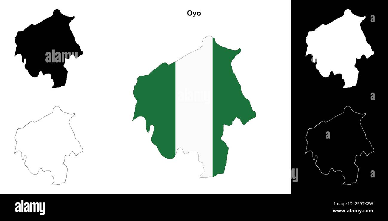 Oyo state outline map set Stock Vector Image & Art - Alamy