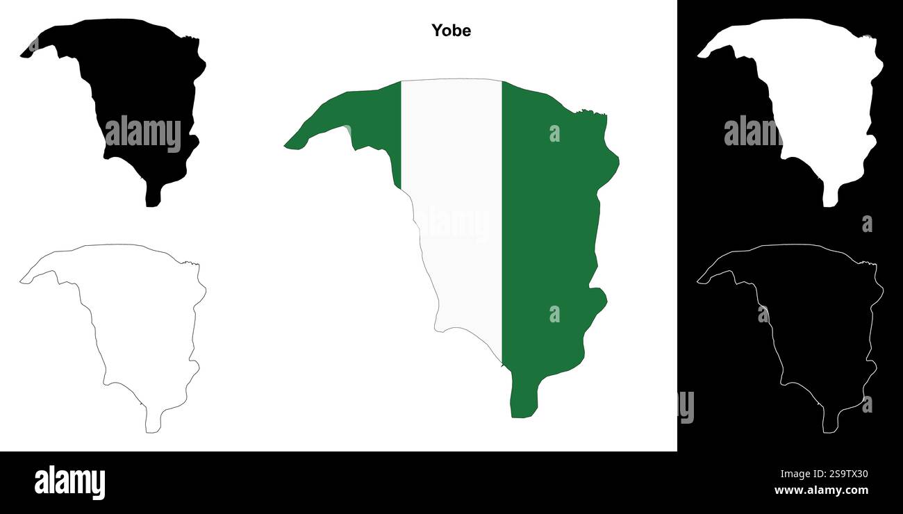 Yobe state outline map set Stock Vector Image & Art - Alamy