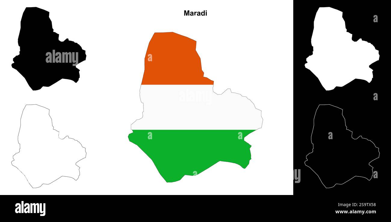 Maradi region outline map set Stock Vector Image & Art - Alamy