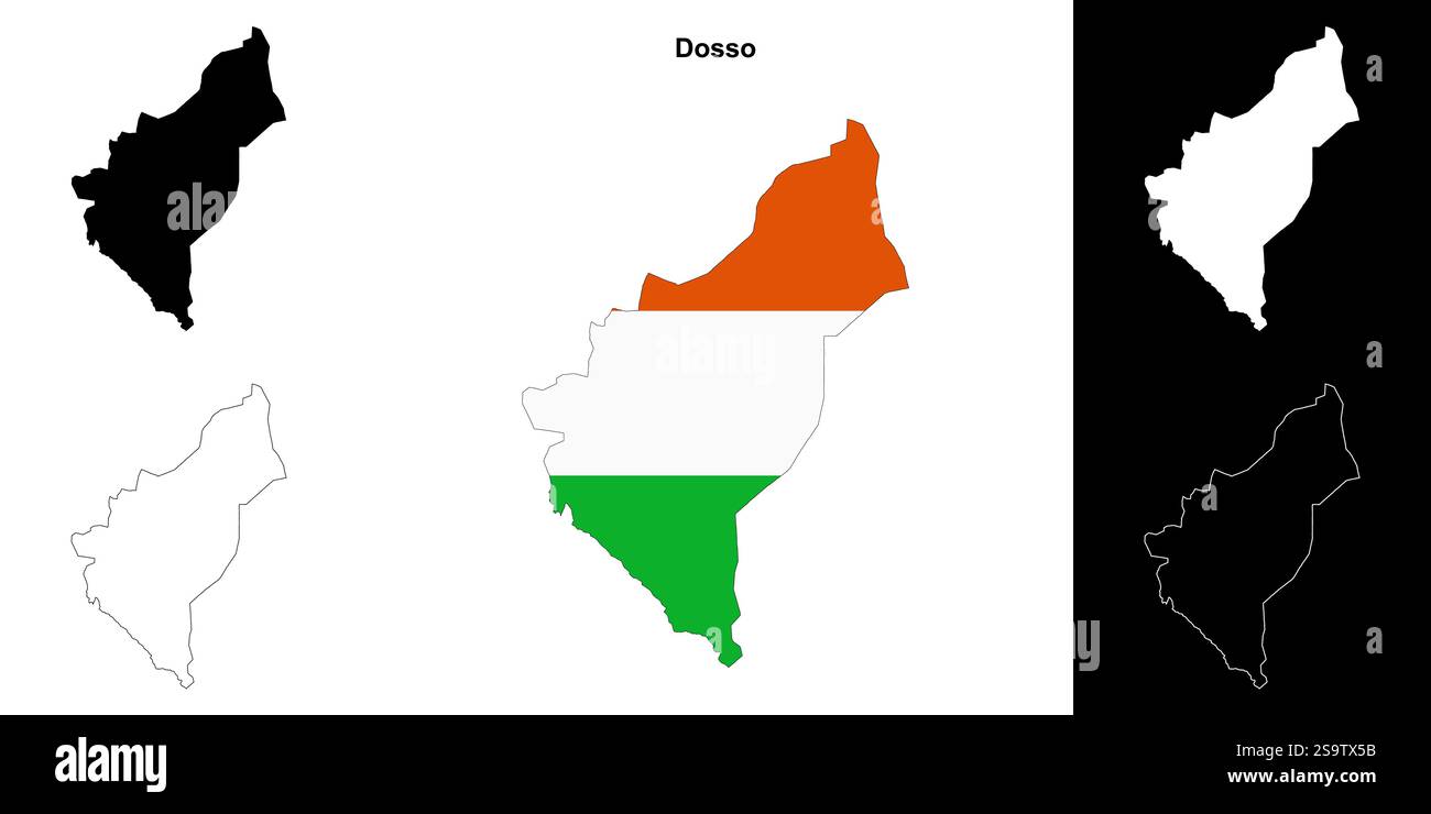 Dosso region outline map set Stock Vector Image & Art - Alamy