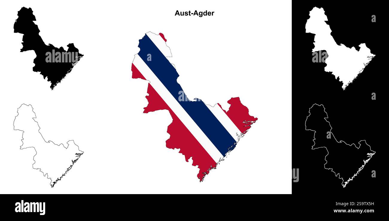 Aust agder eps map hi-res stock photography and images - Alamy