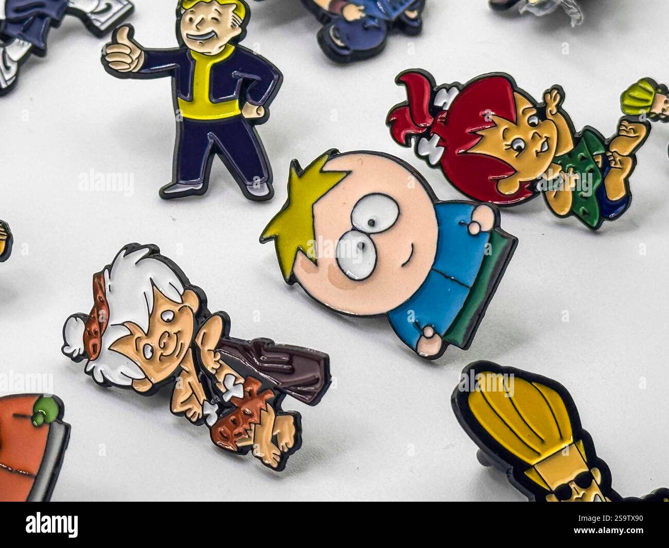 Cartoon pins and cartoon characters. (Photo Luis Gutierrez Norte Photo ...