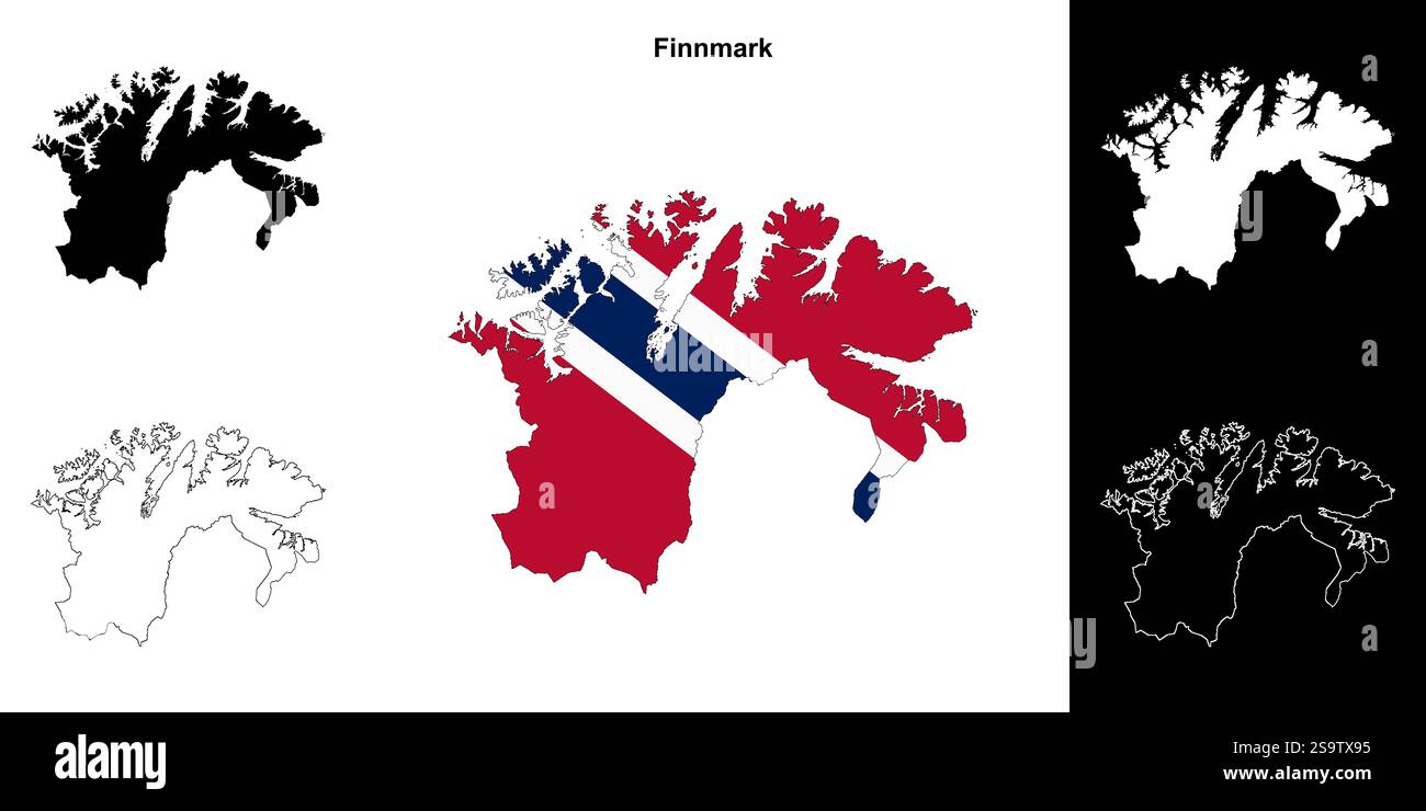 Finnmark eps map hi-res stock photography and images - Alamy