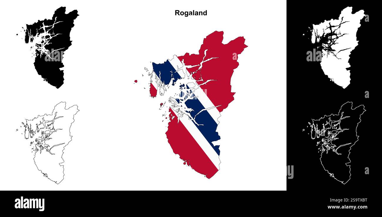 Vector map of rogaland hi-res stock photography and images - Alamy