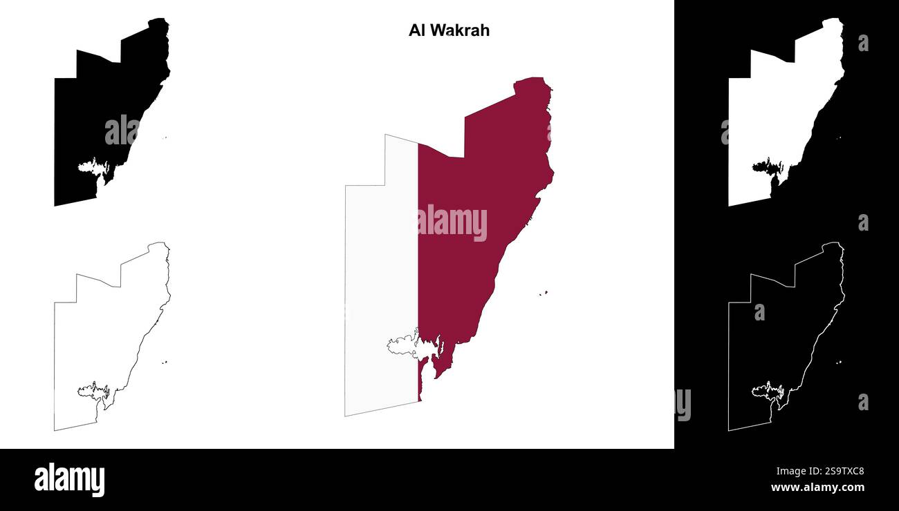 Blank al wakrah map hi-res stock photography and images - Alamy