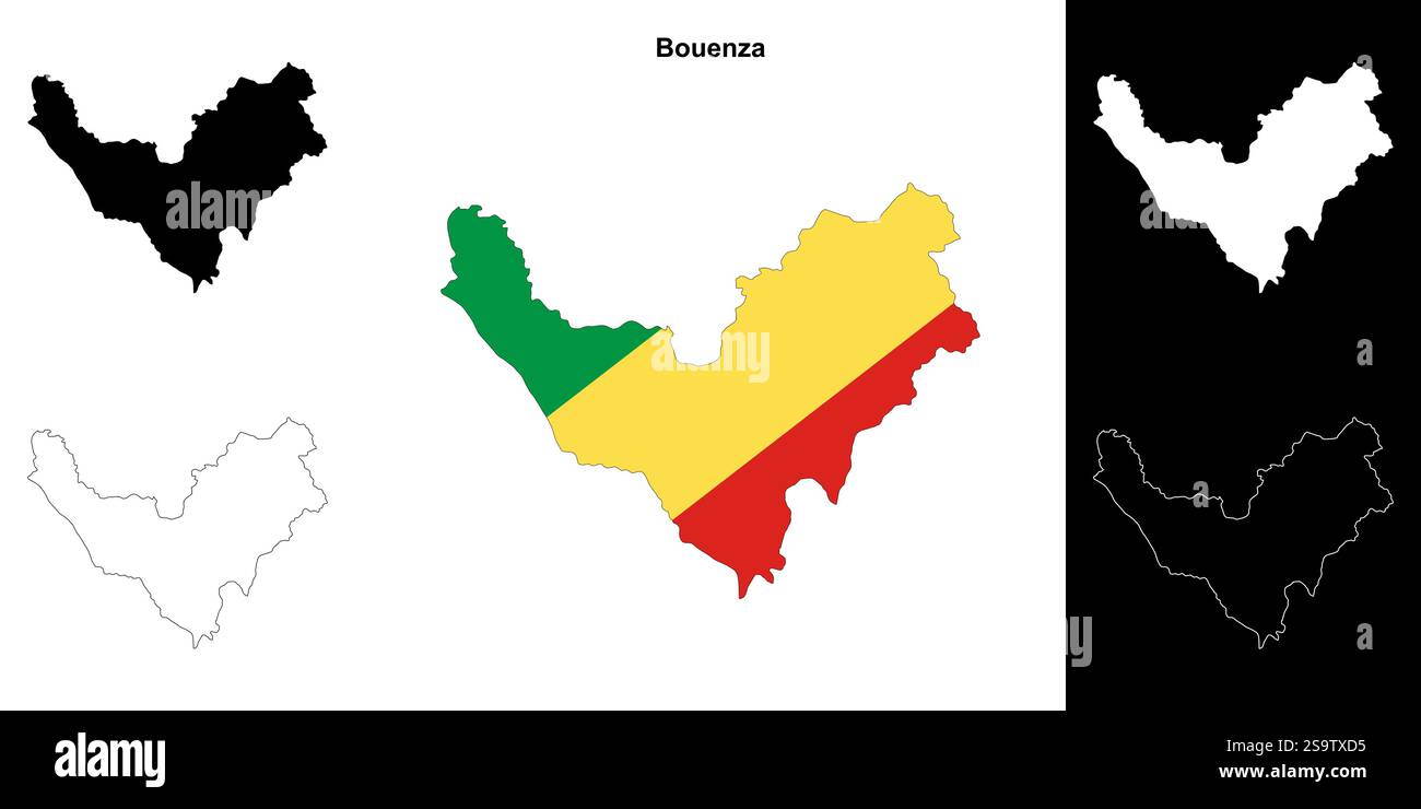 Blank bouenza map hi-res stock photography and images - Alamy