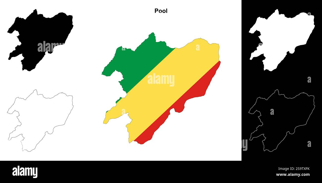 Pool department outline map set Stock Vector Image & Art - Alamy