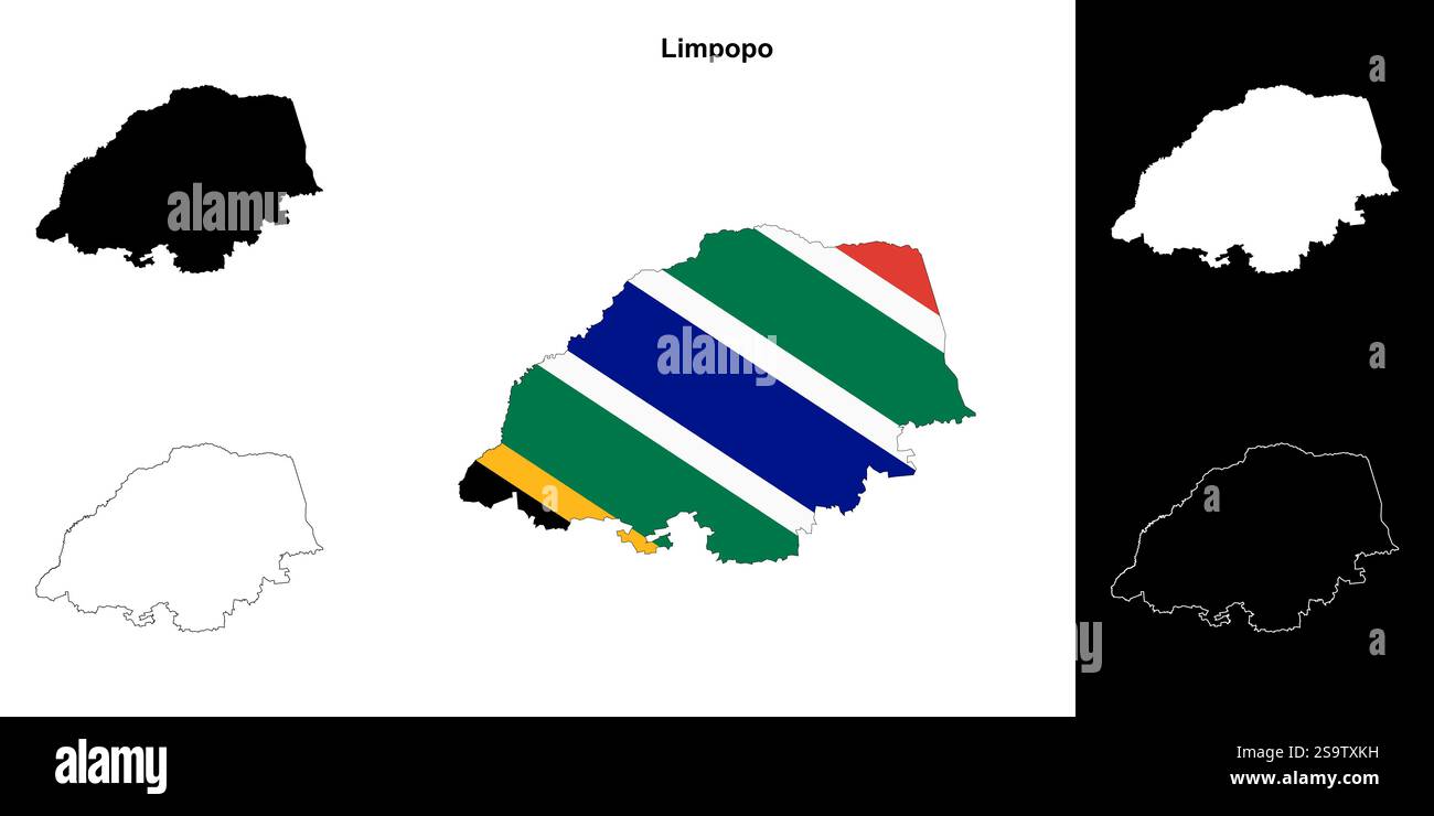 Limpopo province outline map set Stock Vector Image & Art - Alamy