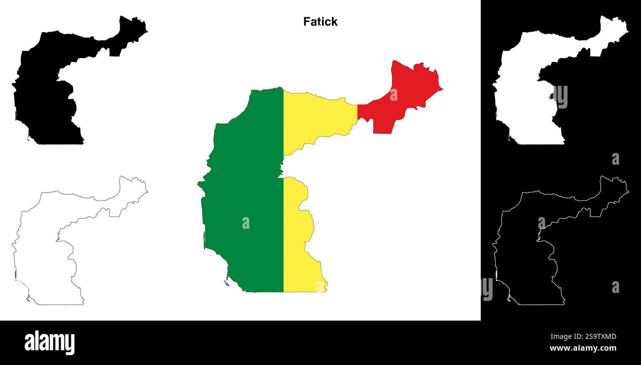 Fatick region outline map set Stock Vector Image & Art - Alamy