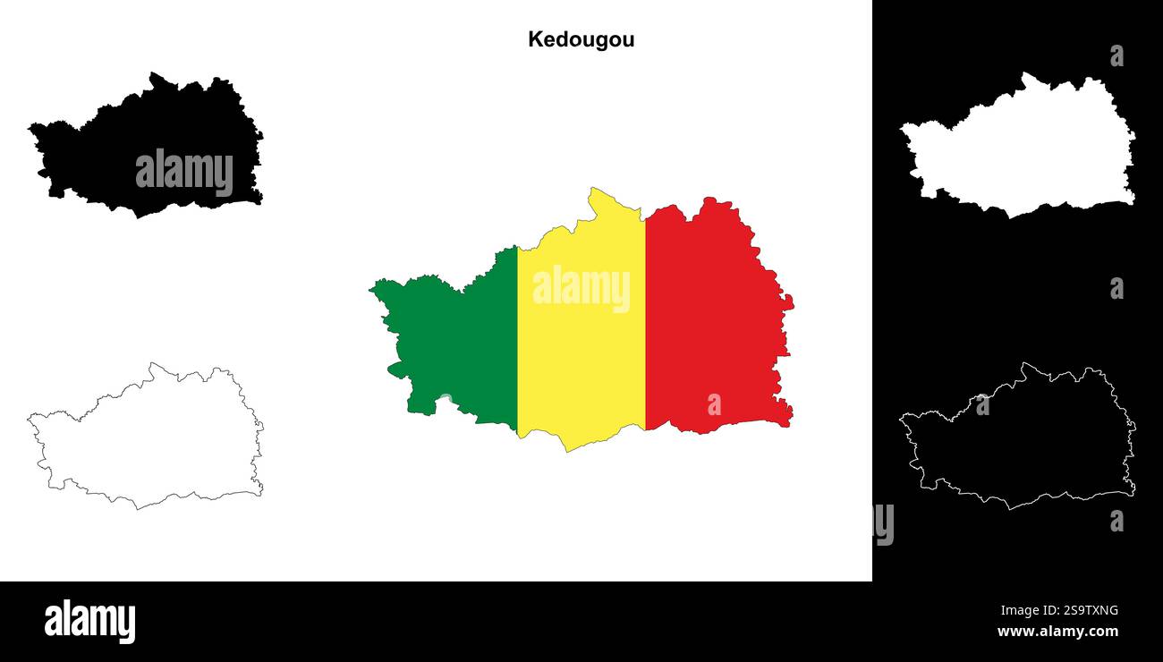 Kedougou region outline map set Stock Vector Image & Art - Alamy