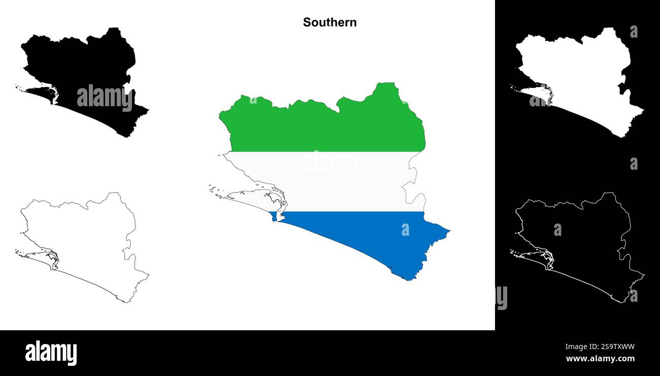 Blank southern map hi-res stock photography and images - Alamy